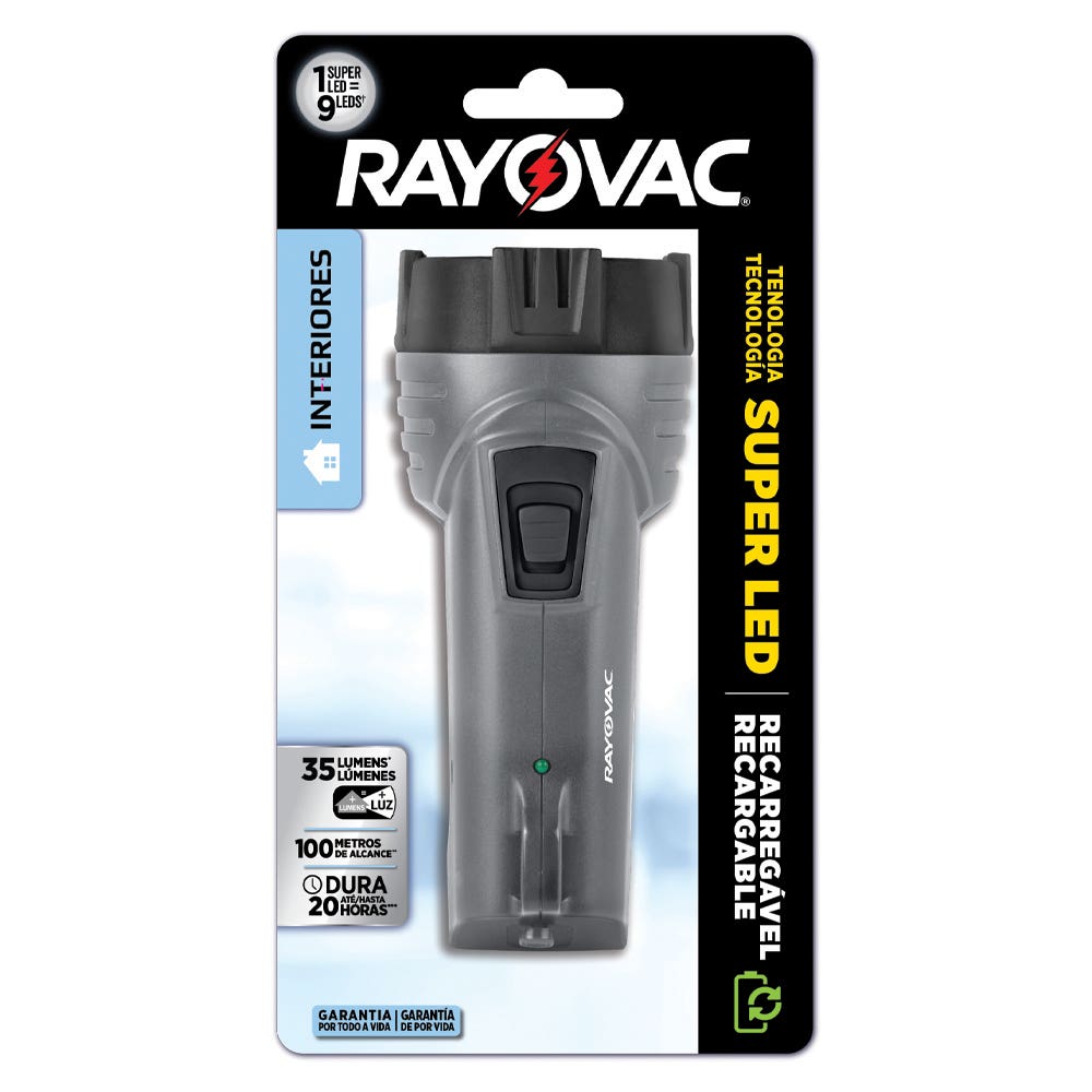 RAYOVAC LINTERNA RECARGABLE 1W 25L HASTA 100MTS | casaroyal.cl - Casa Royal