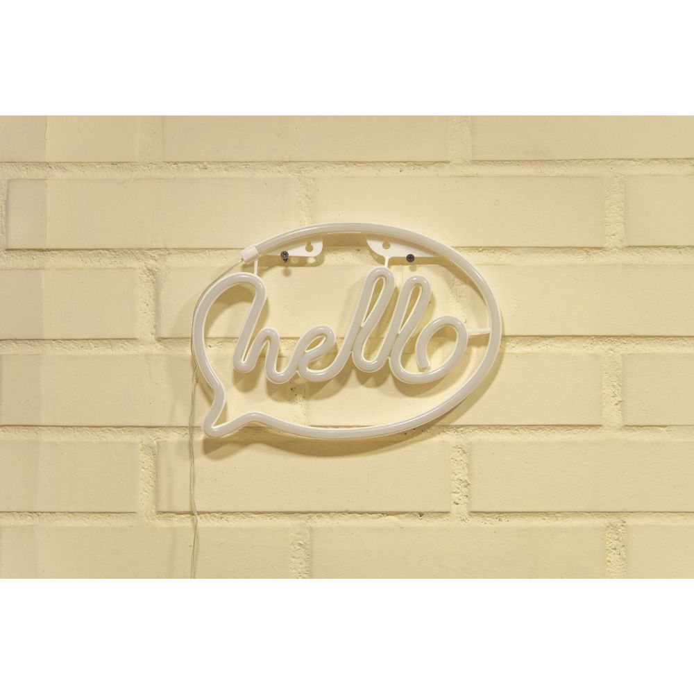 LETRERO ESTILO NEON HELLO (COLORES/USB/29,5X 20,6CM) | casaroyal.cl ...