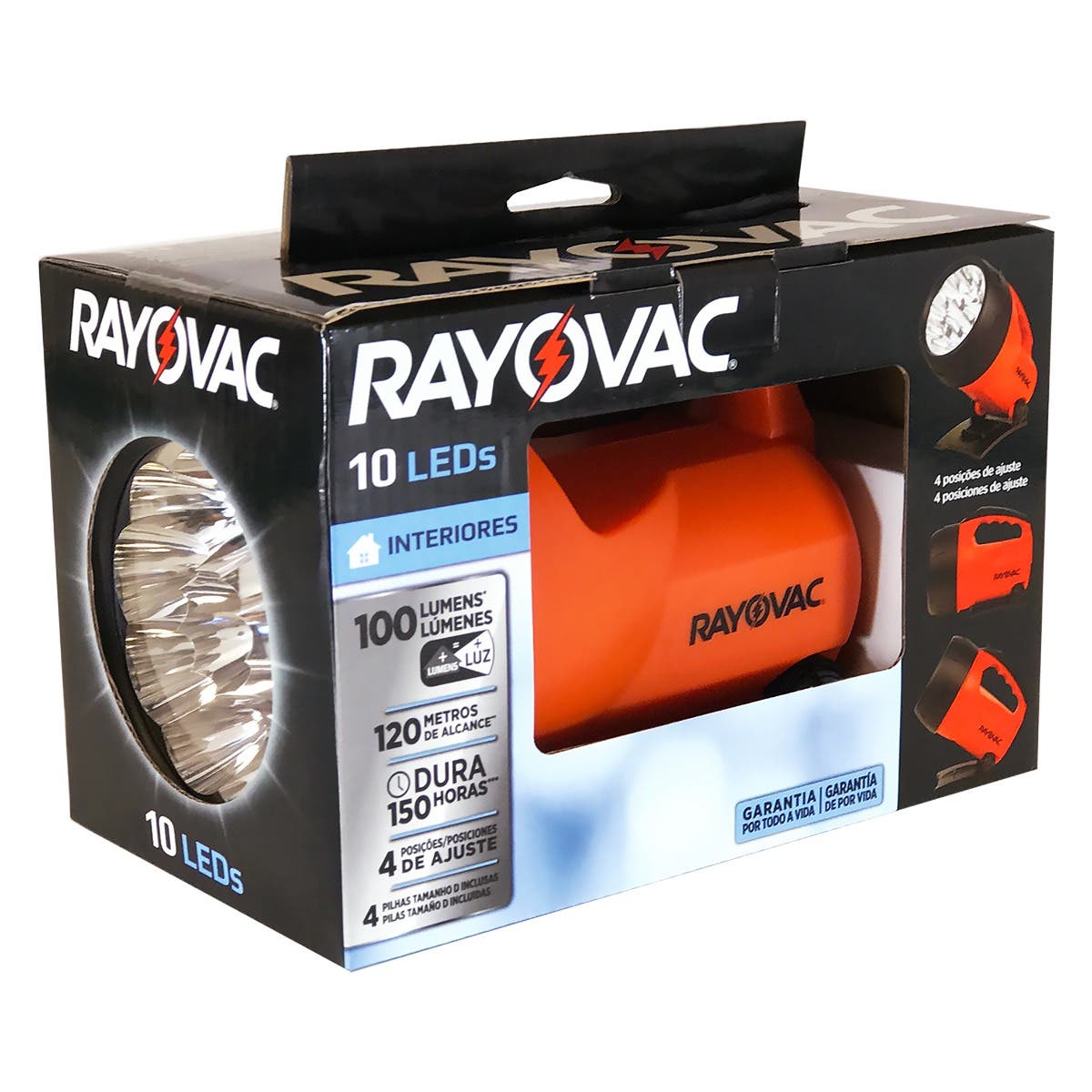 RAYOVAC LINTERNA MANUAL 100L 10LED | casaroyal.cl - Casa Royal