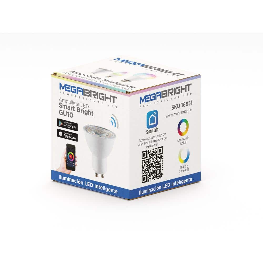 MEGABRIGHT AMPOLLETA SMART LED GU-10 5W | casaroyal.cl - Casa Royal