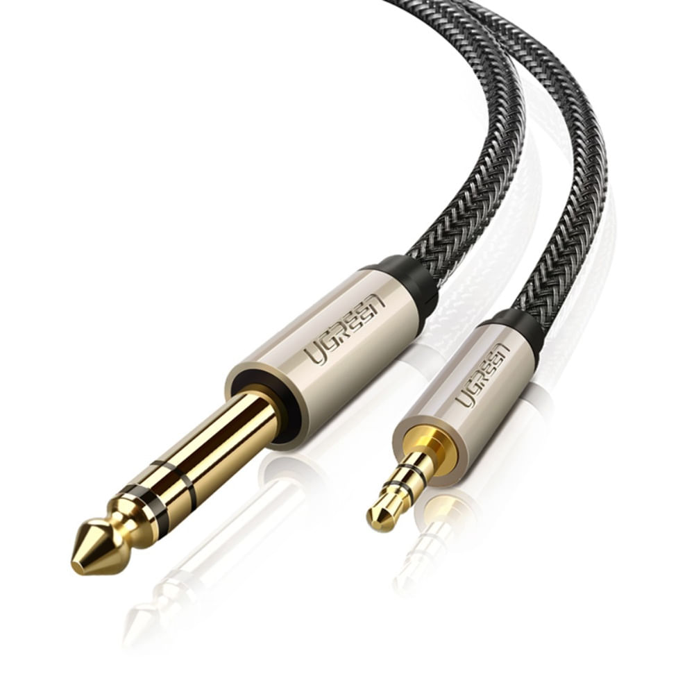 UGREEN CABLE DE AUDIO JACK 3.5MM/JACK 6.3 ESTEREO M/M 2M NEGRO AV127 ...
