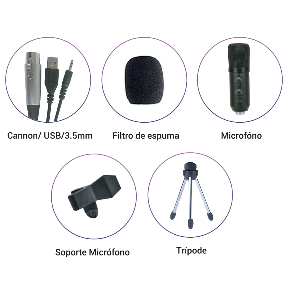 MLAB KIT MICROFONO CONDENSADOR STUDIO B7-PRO BLACK | casaroyal.cl ...