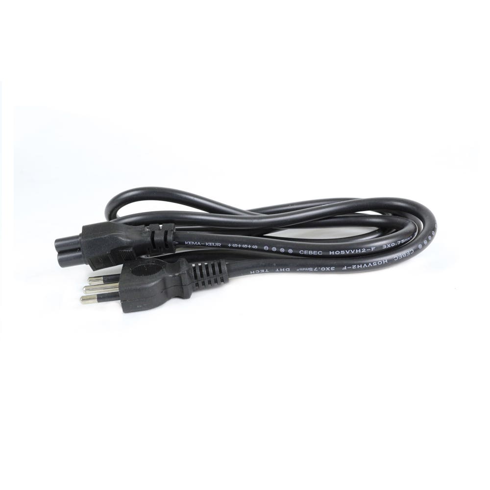 CABLE PODER TREBOL 1.8MTS P/NOTEBOOK BLACK | casaroyal.cl - Casa Royal